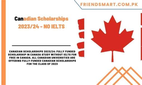 Canadian Scholarships 202324 No Ielts