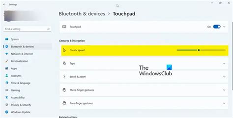 How To Change Touchpad Cursor Speed In Windows 11 10
