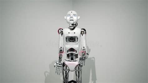 a humanoid robot in a research laboratory that moves its hands