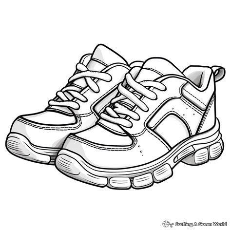 Tennis Shoes Coloring Page