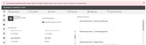 [coe starter kit question] developer compliance center app error messages in app and flows