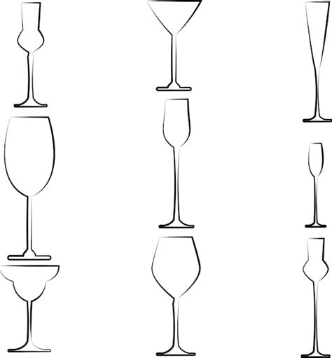 Premium Vector Stemware Abstract