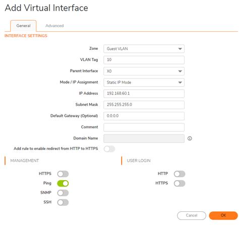 Configure Guest Vlan In The Tz Firewall For Guest Users To Access Internet Only
