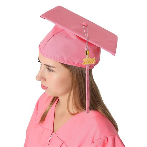 Graduationmall Matte Graduation Gown Cap Tassel Set 2024 For High School And