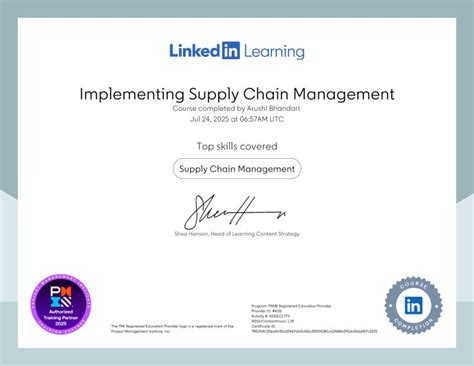 Just Finished Implementing Supply Chain Management Arushi Bhandari