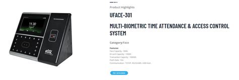 Facial Recognition Face Attendance System Uface 301 At Rs 17500 Piece In Rohtak