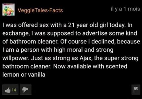 Veggietales Facts Ily Mois I Was Offered Sex With A 21 Year Old Girl