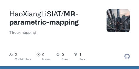 Github Haoxianglisiatmr Parametric Mapping T1rou Mapping