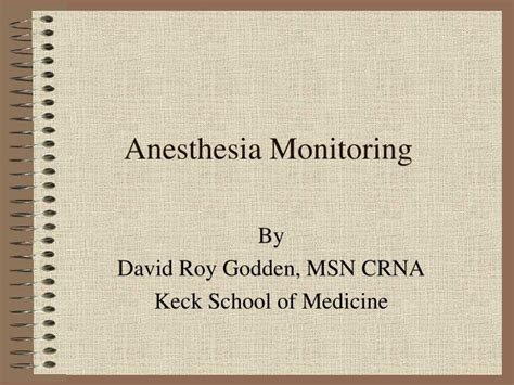 Ppt Anesthesia Monitoring Powerpoint Presentation Free Download Id 4635549
