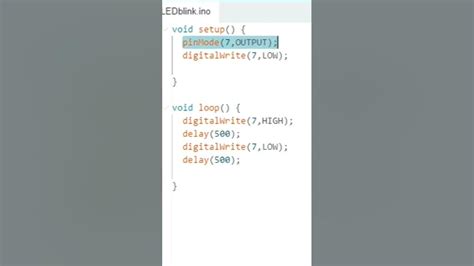 Arduino Uno Based Led Blinking Programming Tutorial Electronics Iotproject Coding