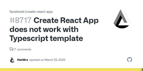 Create React App Does Not Work With Typescript Template Issue 8717