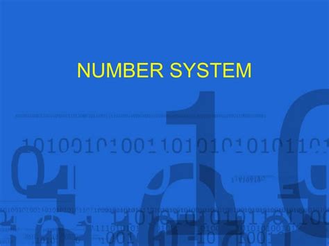 Number System And Its Conversions Pptx