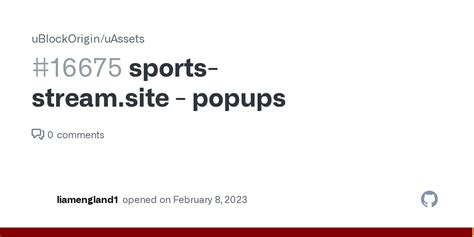 Sports Stream Site Popups · Issue 16675 · Ublockorigin Uassets · Github