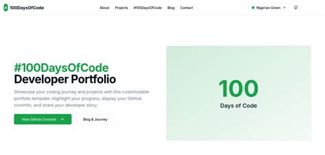 100daysofcode Developer Portfolio Github Integration And Progress Tracker