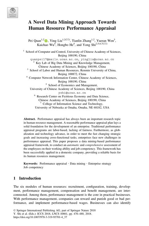 Pdf A Novel Data Mining Approach Towards Human Resource Performance Appraisal