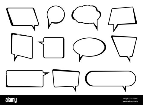 Speech Bubbles Text Set Chat Box Icons Message Box In Flat Design