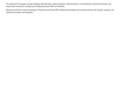 Audience Oracle 21c Rac Database Performance Best Practices On Powerflex 46 Dell