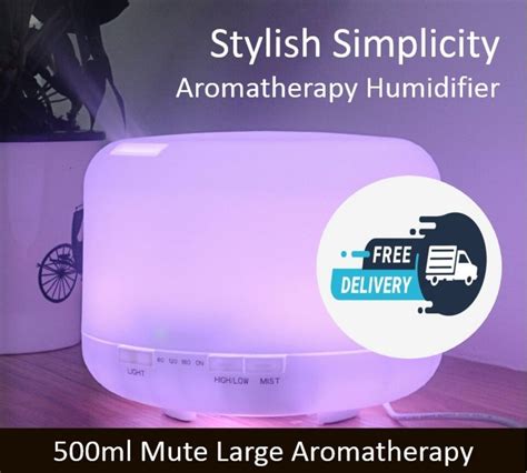 [best Deal ] Ultrasonic Air Humidifier Diffuser 500ml Aroma Diffuser Furniture And Home Living