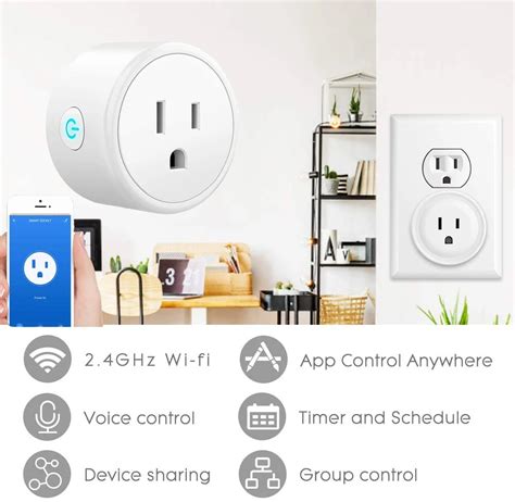 Us Eu Au Tuya App Remote Control Wireless Mini A A Wifi Smart Sockets Work With Google Home
