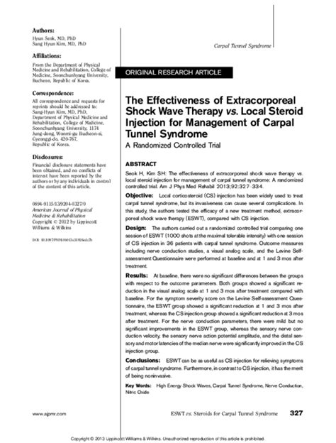 Pdf The Effectiveness Of Extracorporeal Shock Wave Therapy Vs Local Steroid Injection For