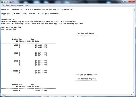 Oracle Fusion Cloud Develop A Sql Plus Report To Show All Journals With Tax Revenue Status