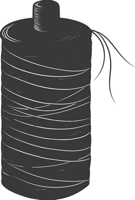 Silhouette Sewing Thread Roll Black Color Only 44638803 Vector Art At