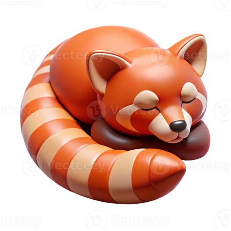 Memorable Impressionist Hyper Specific Concept Art Style Isolated Cutout Of A Single Red Panda