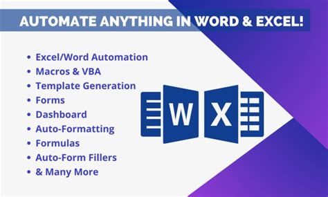 Automate Word Excel Forms Using Macros Vba By Kamil79930 Fiverr