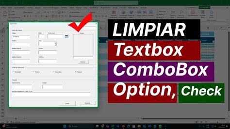 cómo limpiar automáticamente un formulario en vba excel borra textbox