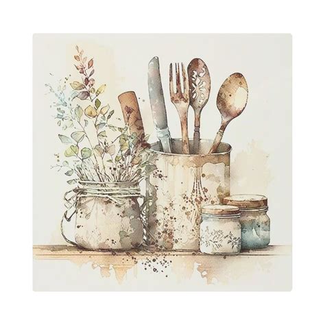 Cute Rustic Kitchen Farmhouse Metal Print Zazzle Kitchen Art Prints