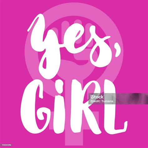 네 여자손 그려진된 레터링 핑크 배경에 페미니즘 여성 여자에 대 한 문구 사진 오버레이 인사말 카드 또는 인쇄 포스터 디자인에 대 한 재미 있는 브러시 잉크 비문 격언에