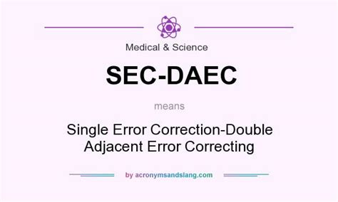 What Does Sec Daec Mean Definition Of Sec Daec Sec Daec Stands For Single Error Correction