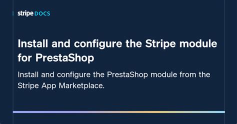 Install And Configure The Stripe Module For Prestashop Stripe