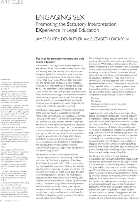Engaging Sex Promoting The Statutory Interpretation Experience In