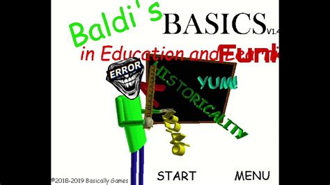 Baldi Basics Funk Short Version Youtube