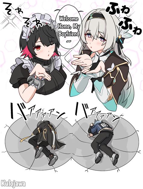 Trailblazer Firefly Ellen Joe Caelus And Wise Honkai And 3 More Drawn By Kulojawa Danbooru