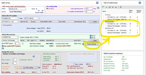 Question On Power Sharing How To Pvsyst Forum