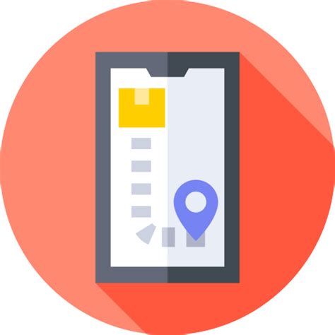 Tracking Flat Circular Flat Icon