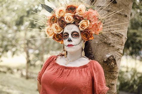 Premium Photo Catrina Outdoor Portrait Typical Character Of The Day