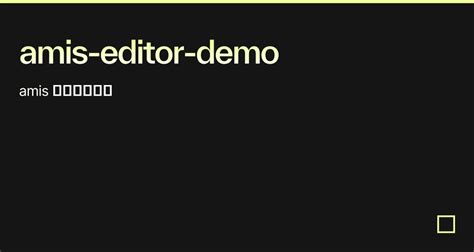 amis editor demo codesandbox