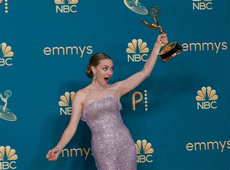 Amanda Seyfried Shines Bright As Her First Primetime Emmy Award In Strapless Armani Privé Gown