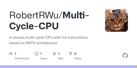 GitHub RobertRWu Multi Cycle CPU A Simple Multi Cycle CPU With Instructions Based On MIPS