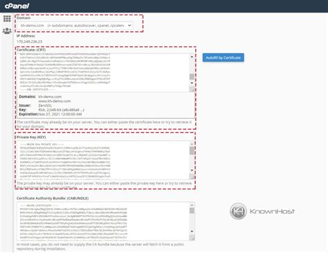 How To Install An Ssl Certificate In Cpanel Knownhost