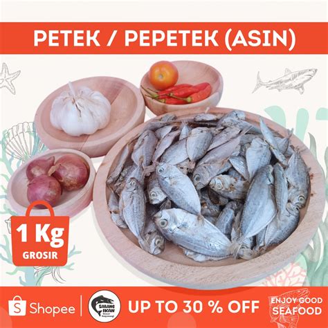 Jual Ikan Petek Pepetek Kering 1 Kg Pepetek Asin Super Premium