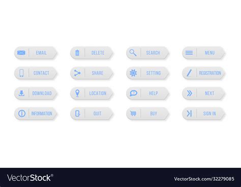 Buttons Contact Us Royalty Free Vector Image Vectorstock