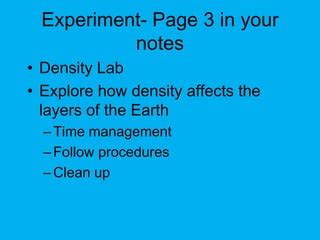 Earth Layers Density PPTX