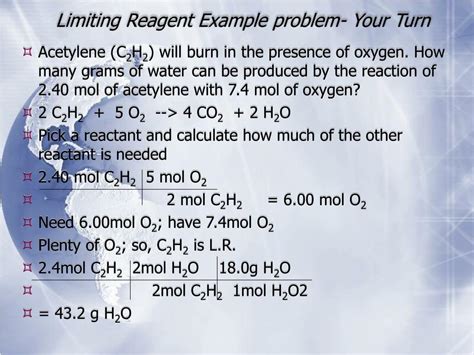 PPT Limiting Reagent PowerPoint Presentation Free Download ID 3559348