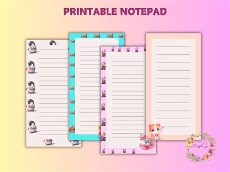 Printable Notepad Pdf File Notepad Pdf Notepad Printable Memo Pad