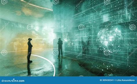 Virtual Reality Engineering Engineers Immersed In An Immersive Coding Environment With A