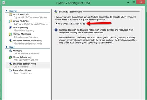 Hyper V Enhanced Session Mode Guide